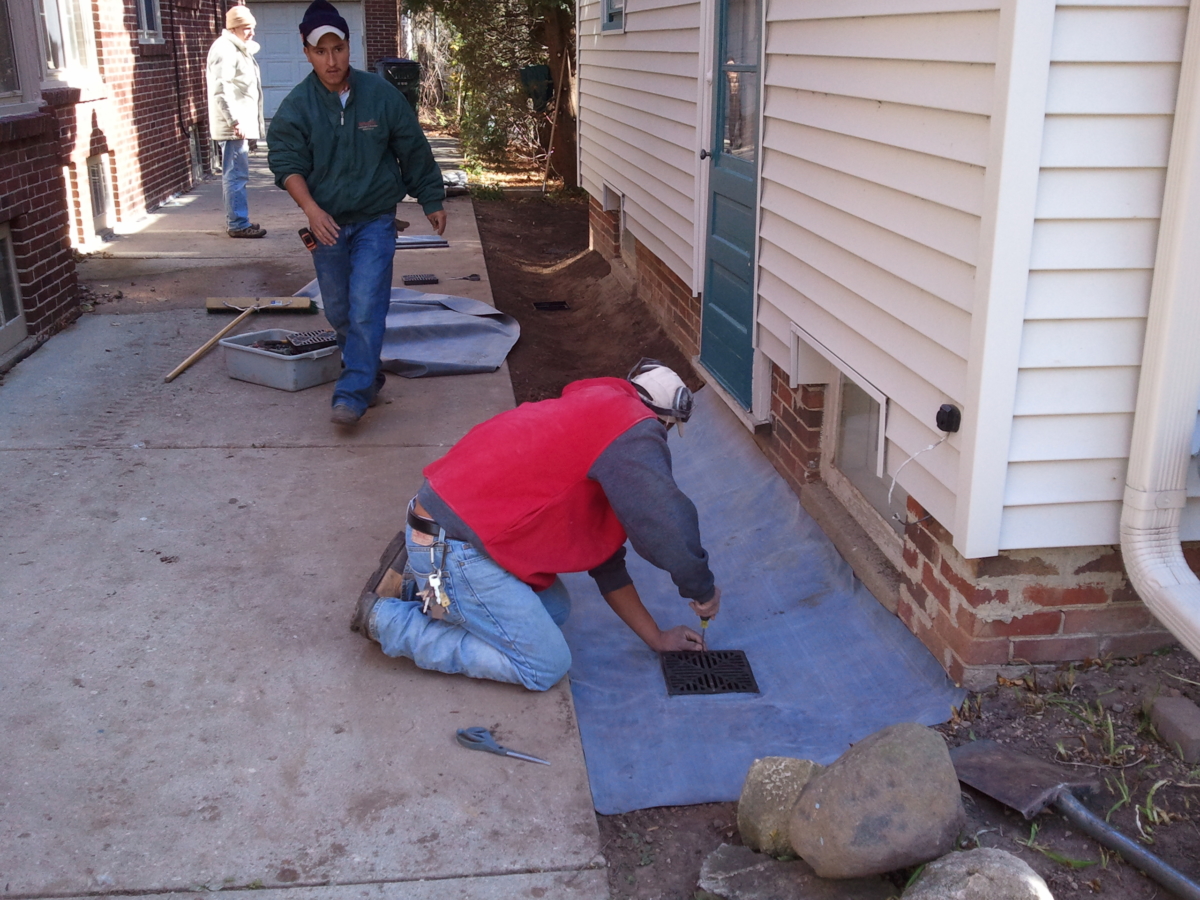 EPDM Liner & Catch Basins Installed in Waukesha, WI | Integrity Drainage